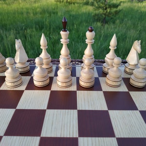 Handmade Ash Wood Chess Table Set: "battle for Kings" With Storage - Etsy