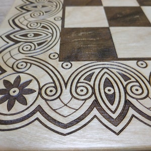 Wooden Chess Board light in the Dark Deluxe Modern - Etsy