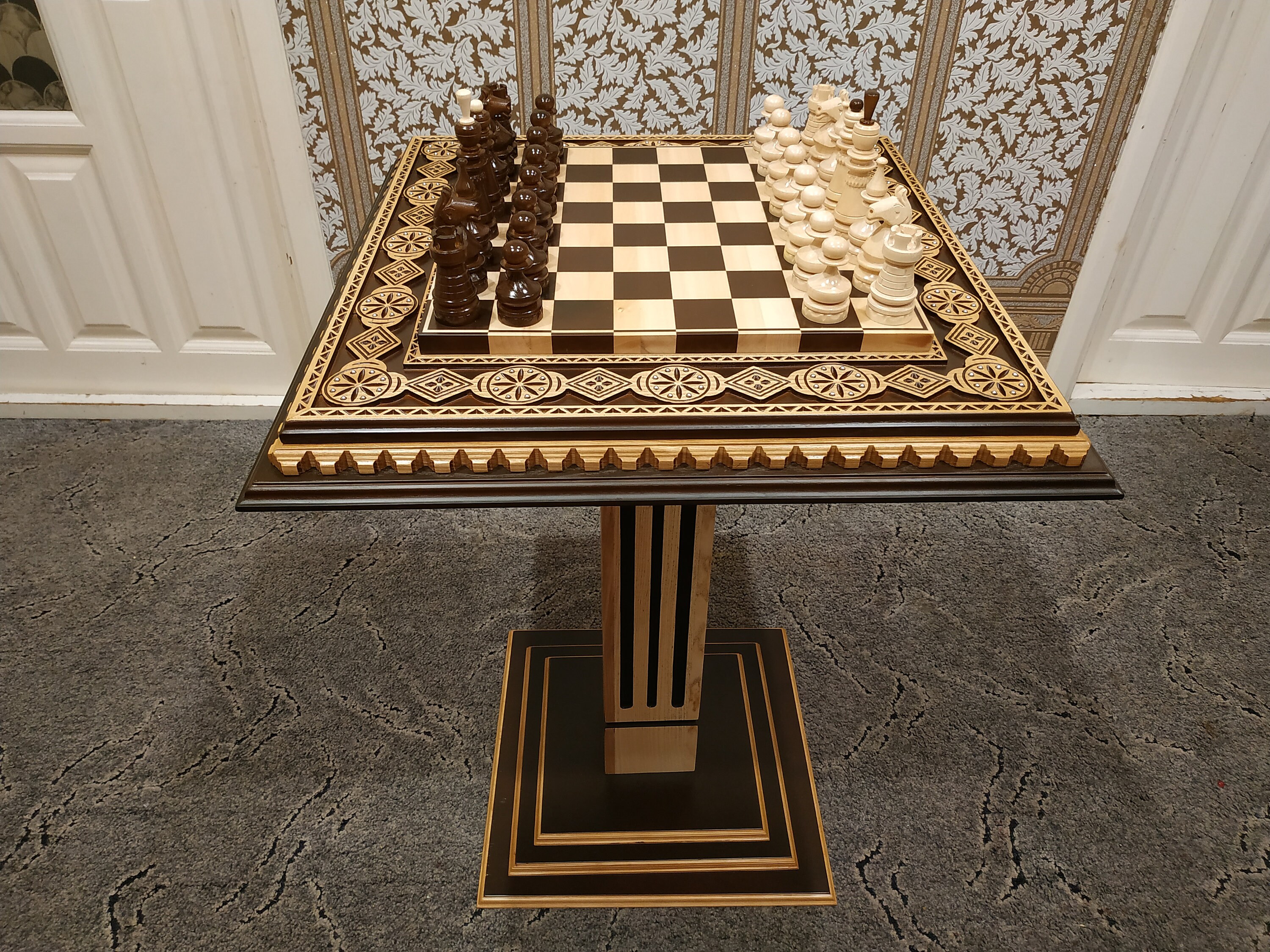 Chess Set bright Victory Wooden Table Ash Maple - Etsy