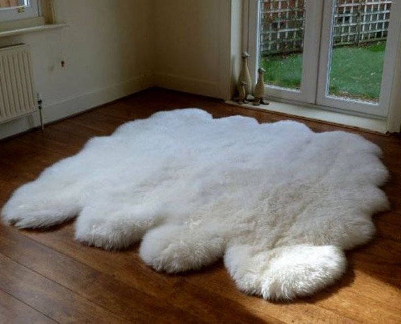 Genuine Sheepskin Rug Natural Sheep Skin Rug Fur Nursery Rug - Etsy
