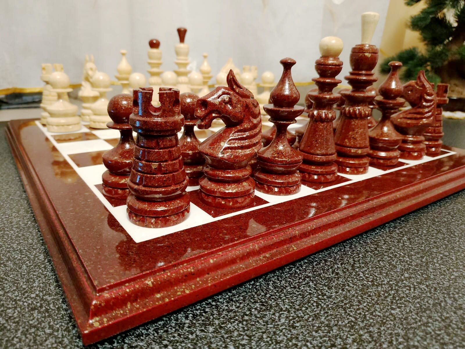 Piezas de ajedrez de madera exclusivo juego de ajedrez tablero | Etsy