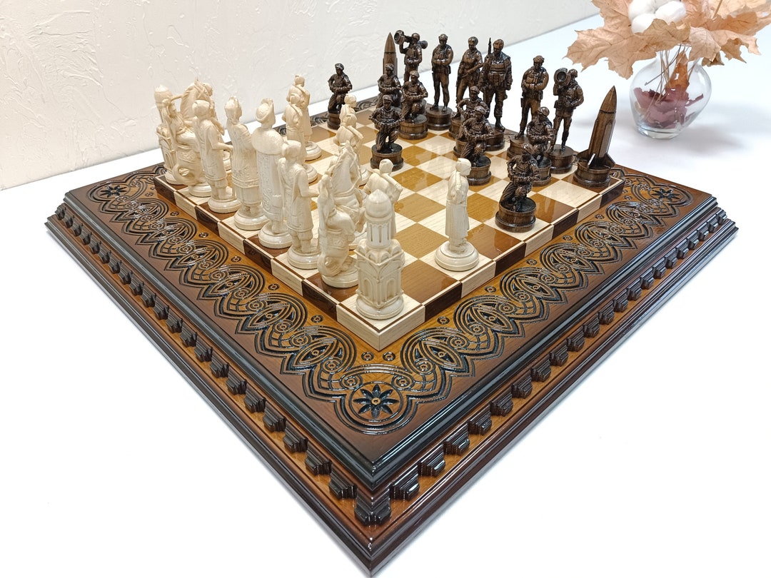 Chess Set waves of Aspiration Ombre Solid Ash - Etsy