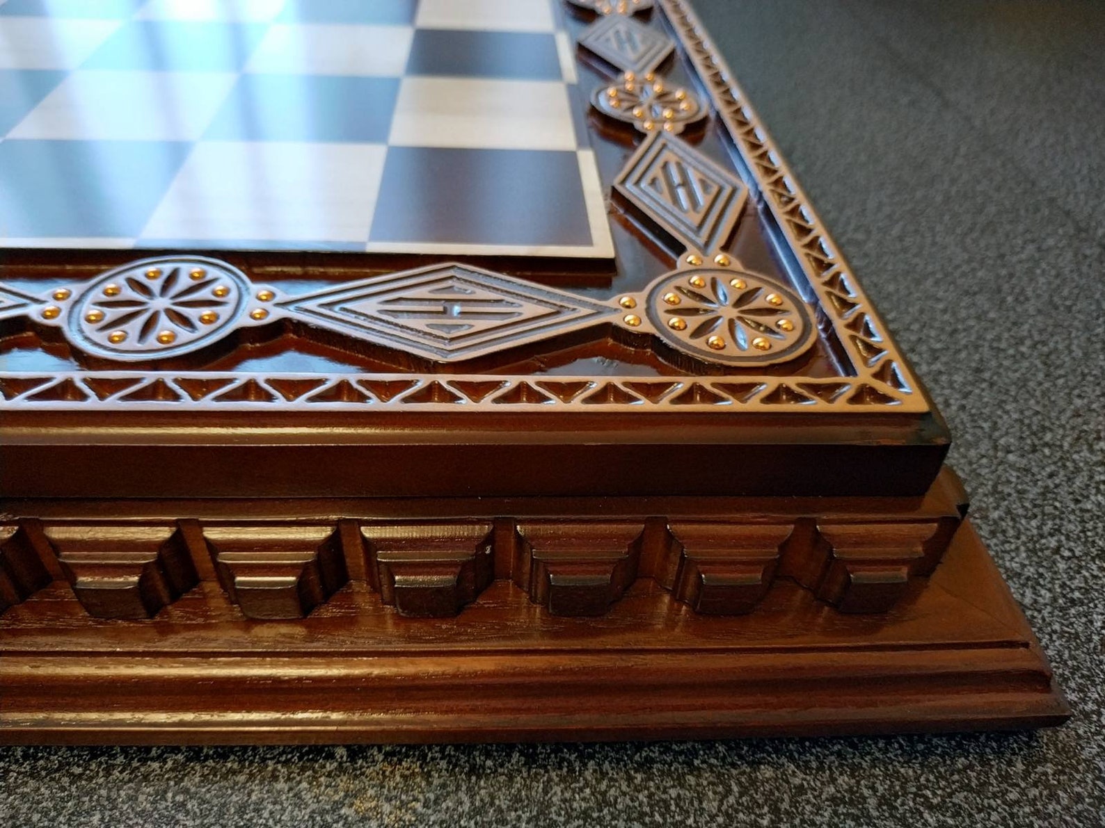 Chess set Royal Classic Wooden board with chess | Etsy