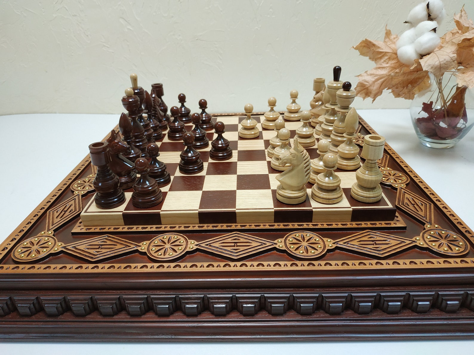 Wooden Chess Set to My King Custom Engraving Chess - Etsy