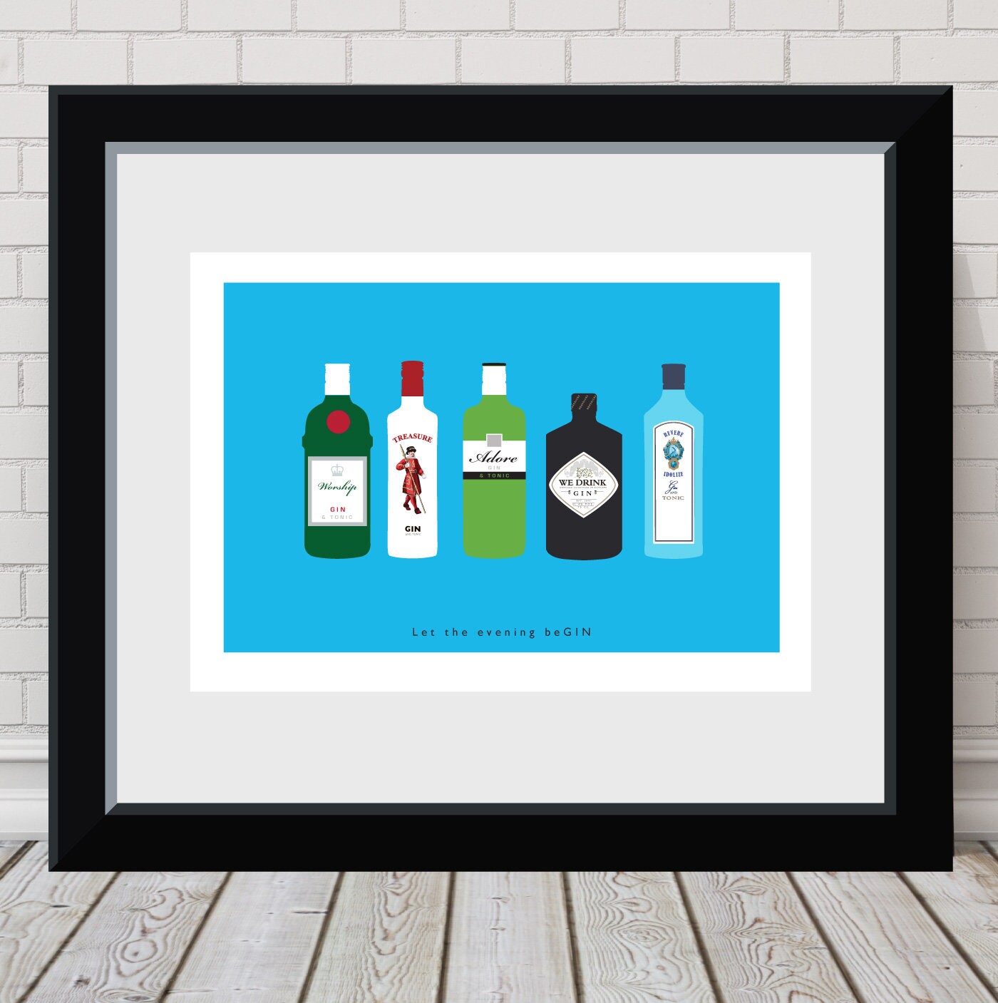Gin Print, Gin Poster, Gin Art, Gin Bottles Print, Gin Lover Gift, Gin ...