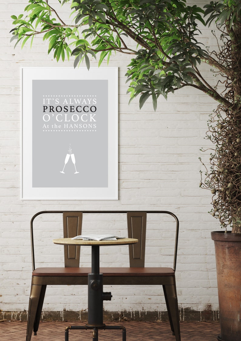 It's Always Prosecco O'clock Personalised Print - Etsy