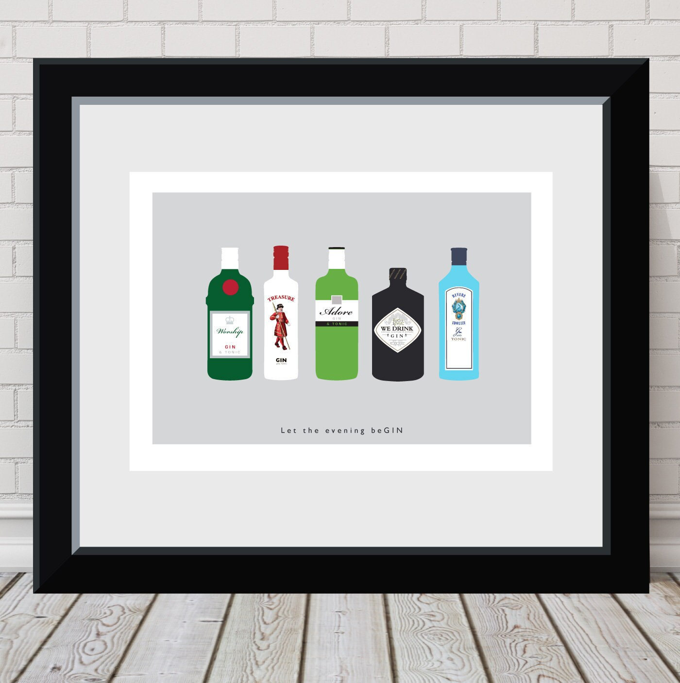 Gin Print, Gin Poster, Gin Art, Gin Bottles Print, Gin Lover Gift, Gin ...