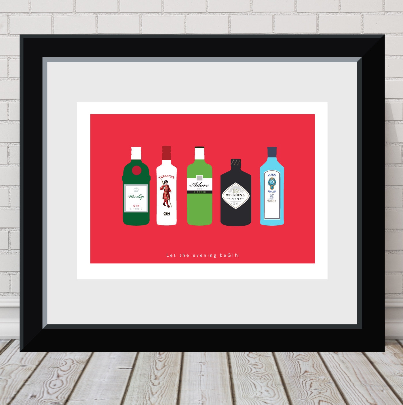 Gin Print, Gin Poster, Gin Art, Gin Bottles Print, Gin Lover Gift, Gin ...