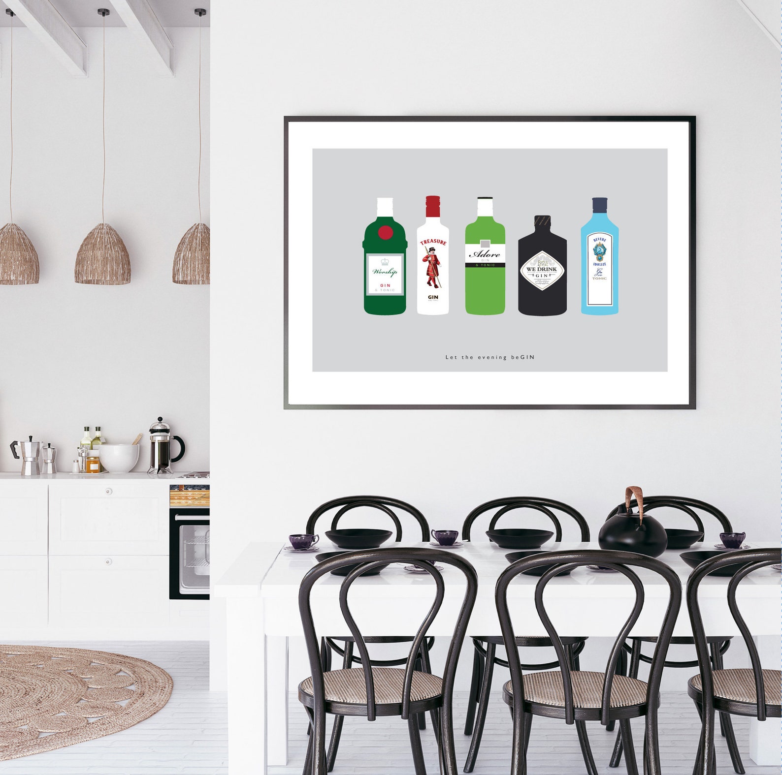 Gin Print, Gin Poster, Gin Art, Gin Bottles Print, Gin Lover Gift, Gin ...