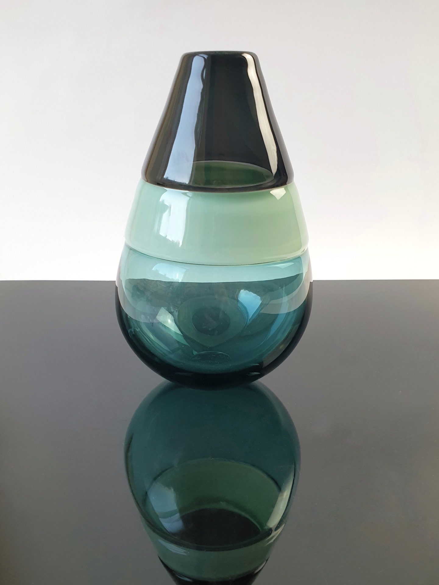 Unique Three Layer Blown Glass Incalmo Vase - Etsy