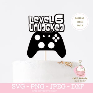 Level 6 Unlocked Instant Download SVG PNG DXF Gaming, Game Controller ...