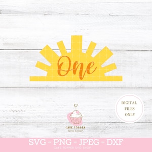 Boho Sun One SVG 1st Birthday Sunshine First Birthday One Cake Topper ...