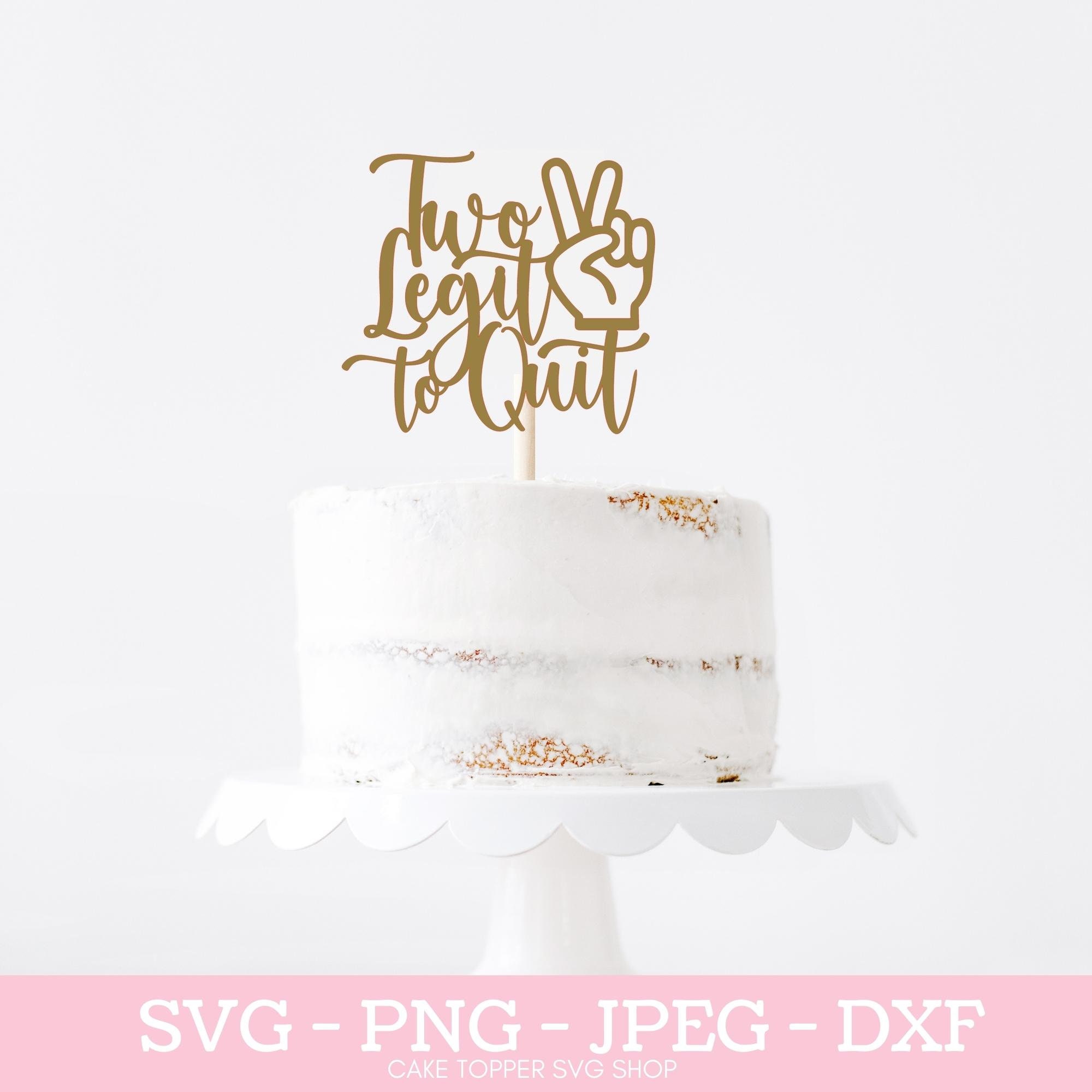 Two Legit to Quit SVG Cut File 2nd Birthday Hip Hop - Etsy