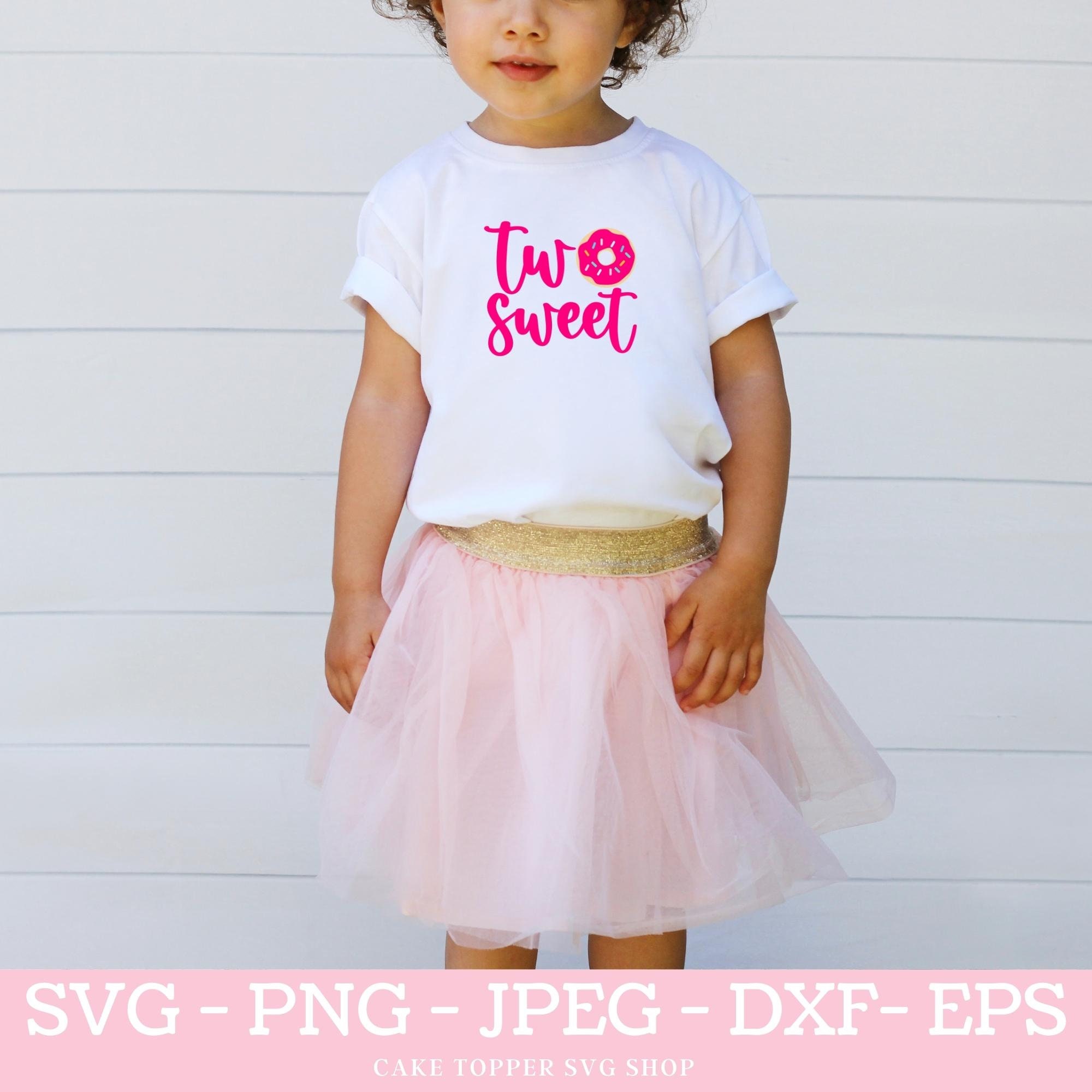 Second Birthday Two Sweet Donut SVG Little Girl 2nd - Etsy