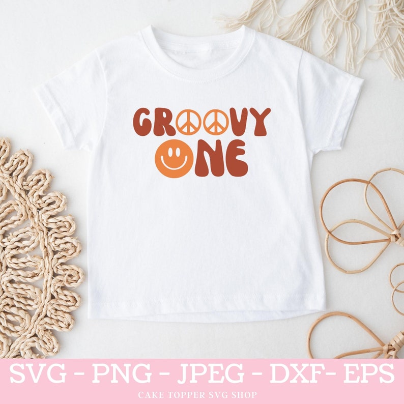 Groovy One SVG Cut File 1st Birthday Retro 70's Hippie - Etsy