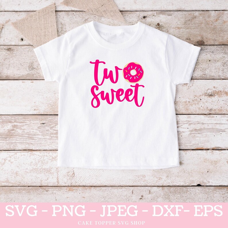 Second Birthday Two Sweet Donut SVG Little Girl 2nd - Etsy