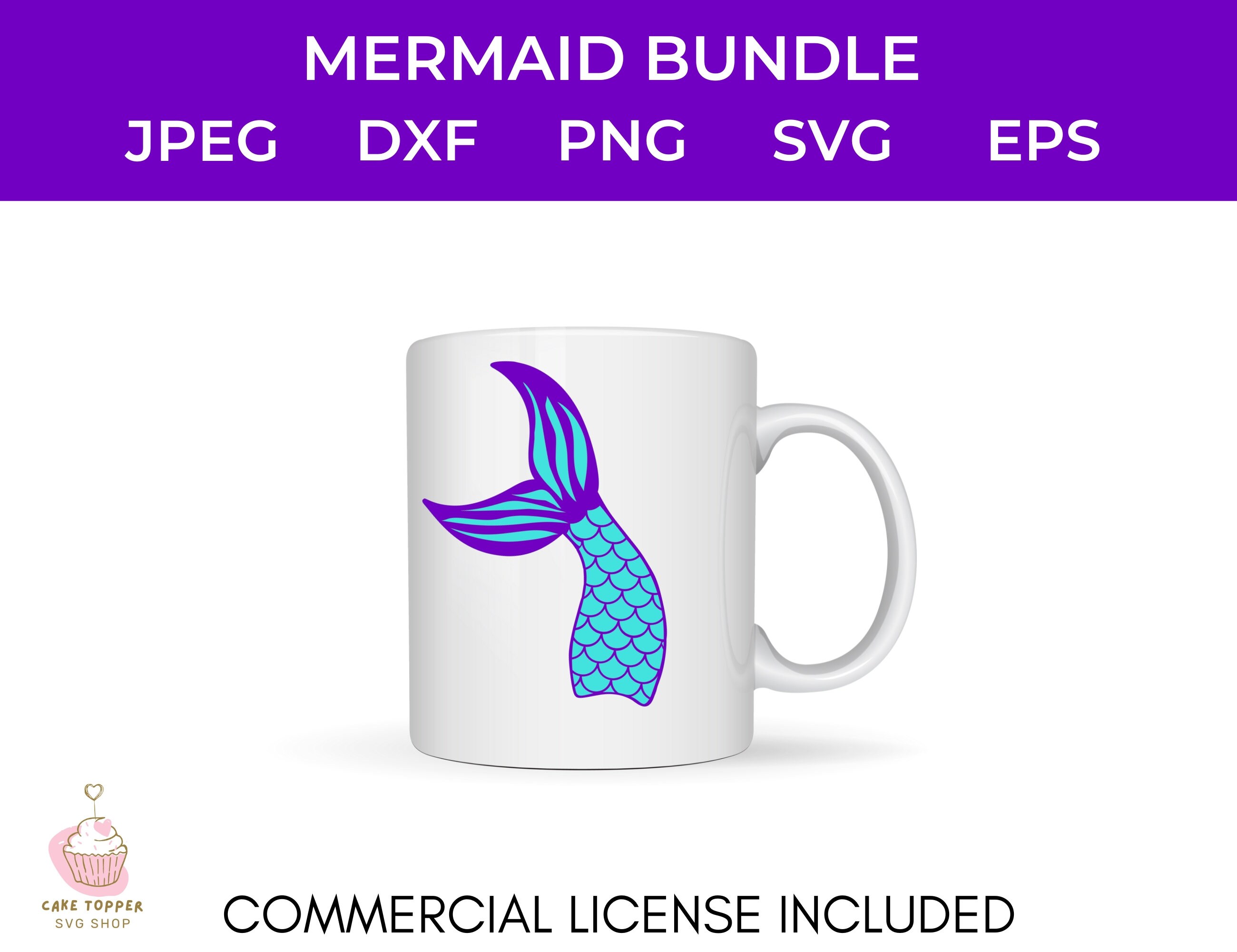 Mermaid SVG Bundle Mermaid Tail Starfish Sea Shell and - Etsy UK