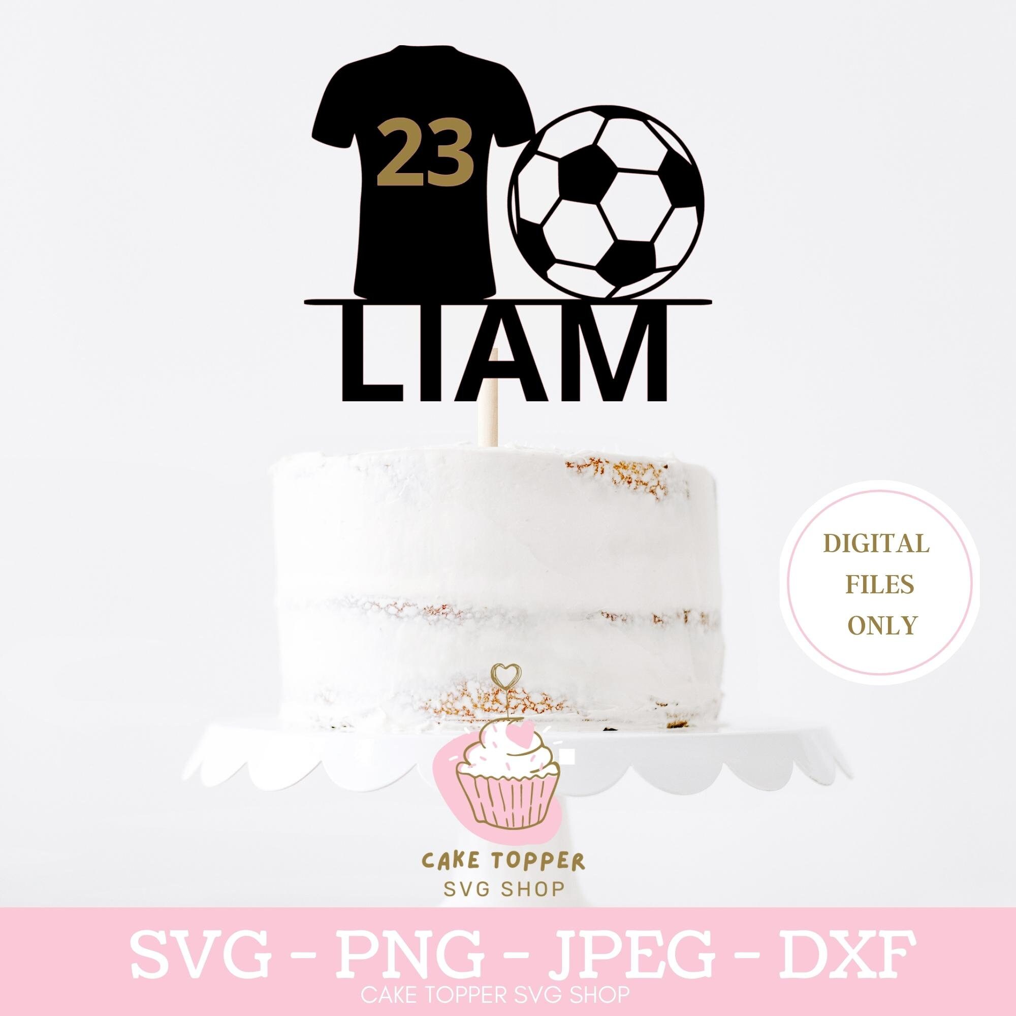 Football Cake Topper SVG Soccer Cake Topper SVG Custom Name | Etsy UK