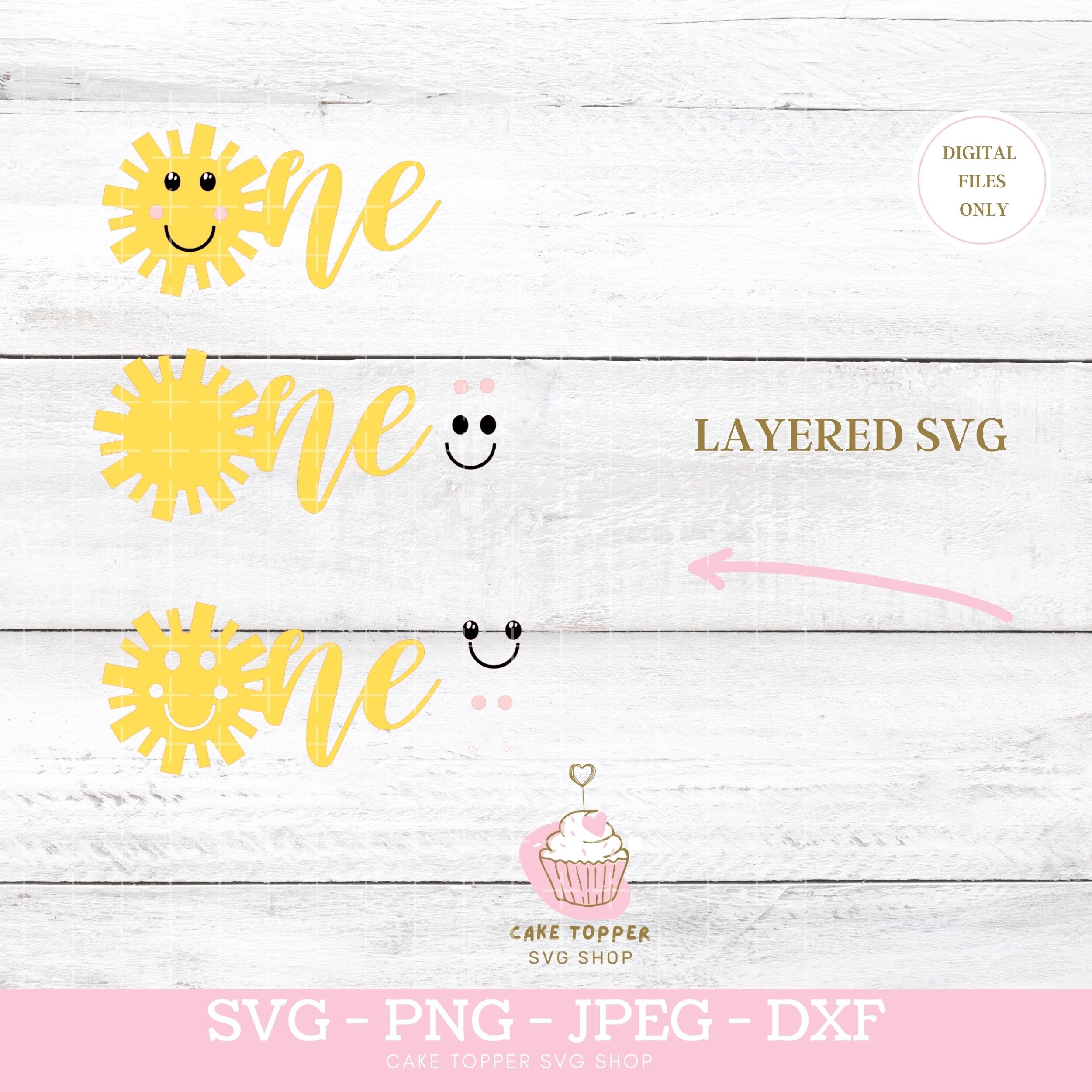 Sunshine SVG 1st Birthday Sun First Birthday One Cake - Etsy