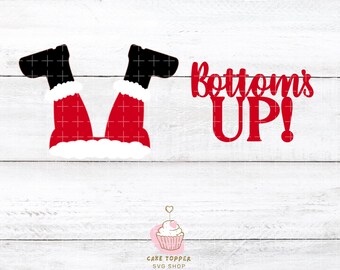 Bottoms up Santa Svg - Etsy