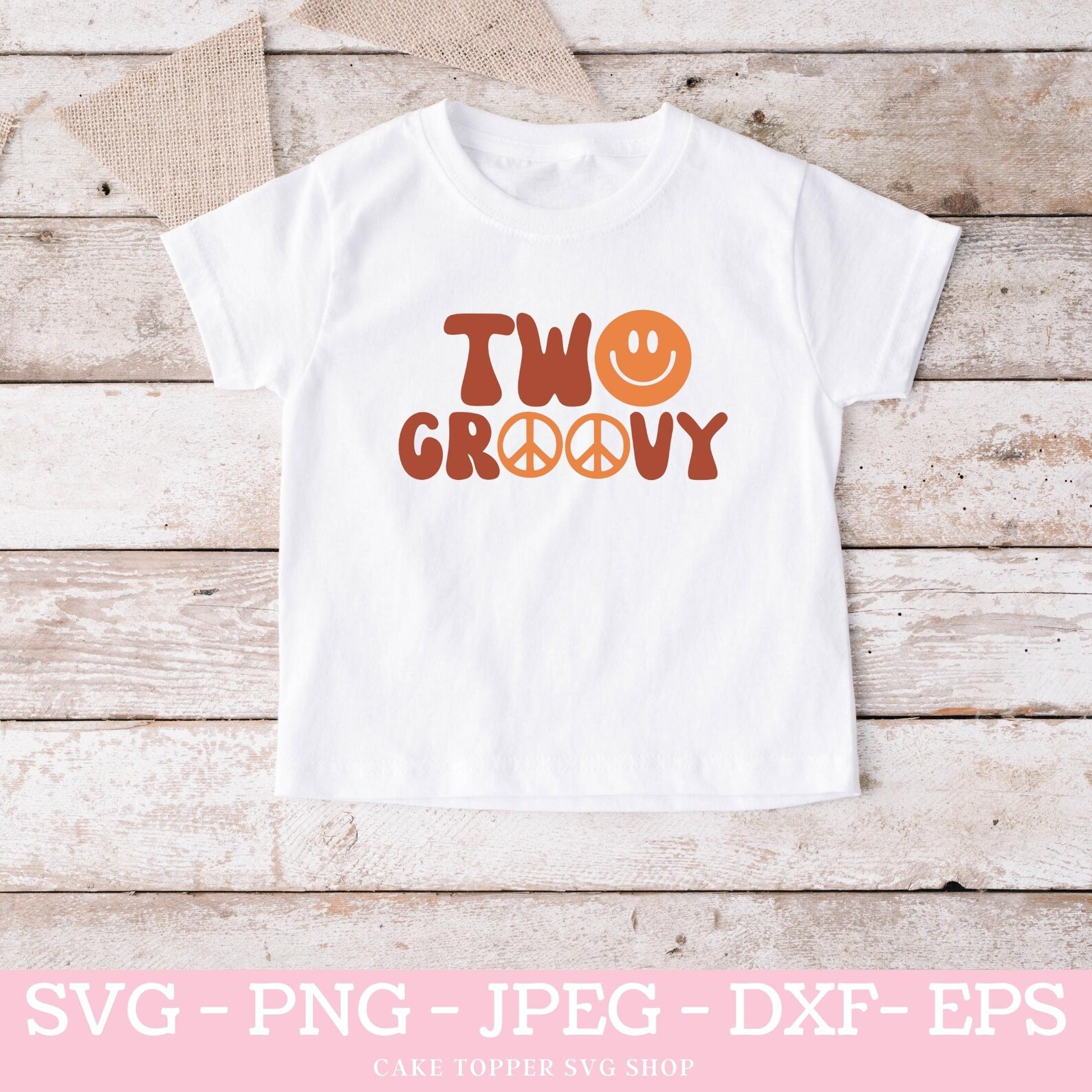 Two Groovy SVG Cut File Boys 2nd Birthday Retro 70's - Etsy