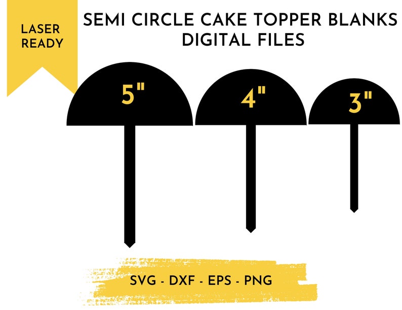 Cake Topper SVG Templates Arch Circle Hexagon Semi Circle - Etsy UK