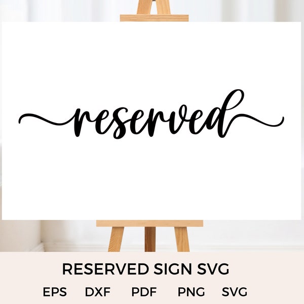 Reserved Sign for Wedding Svg - Etsy