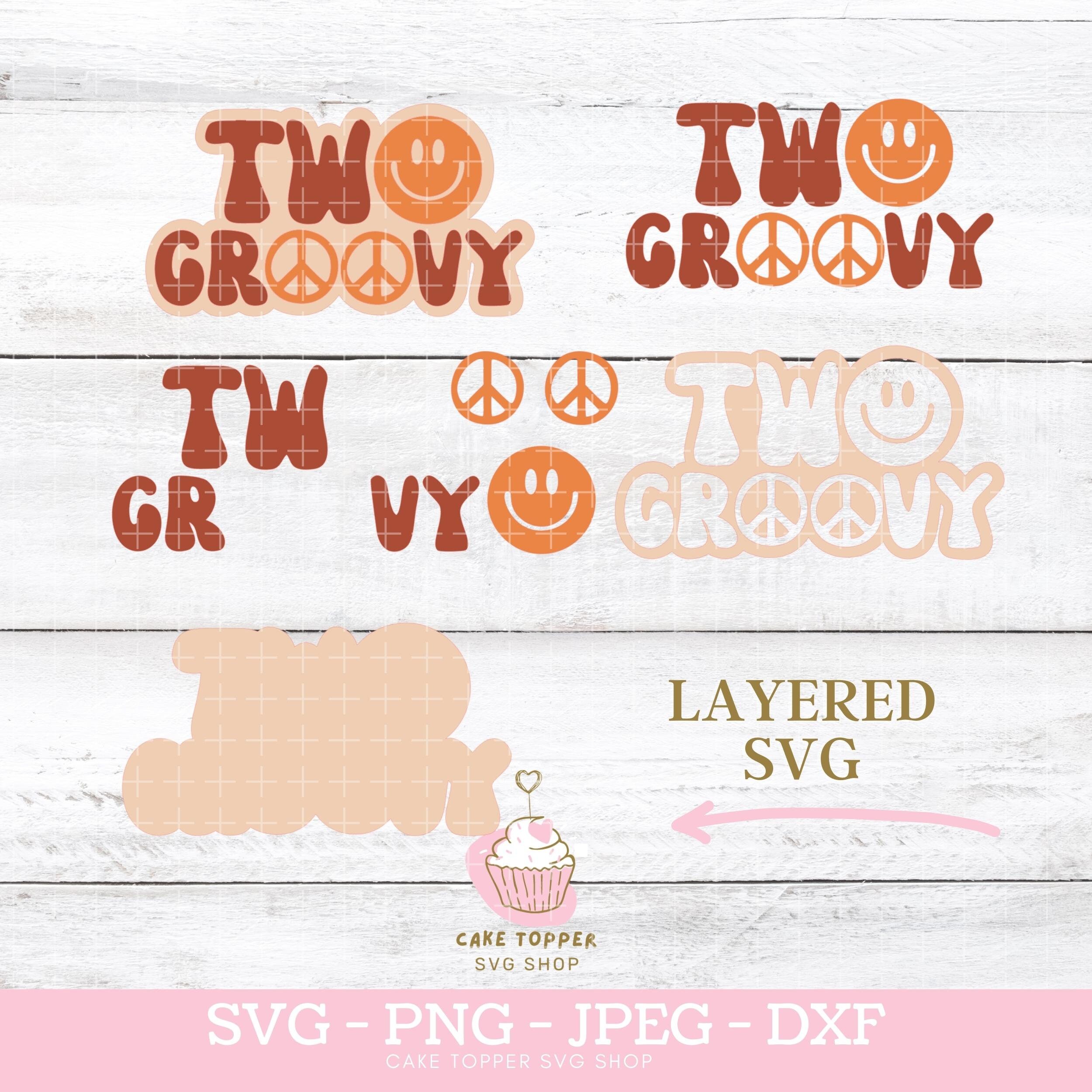 Two Groovy SVG Cut File 2nd Birthday Retro 70's Theme - Etsy
