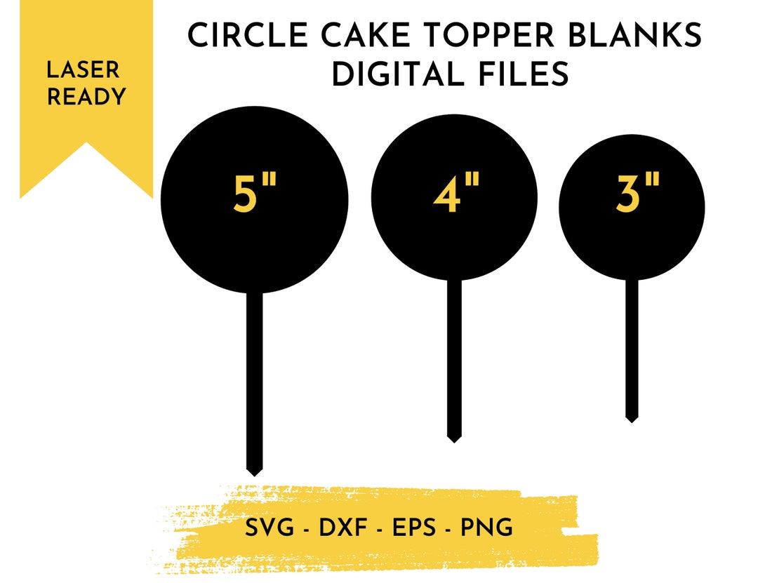 Circle Template Cake Topper SVG Laser Cut File Circle Blank With ...