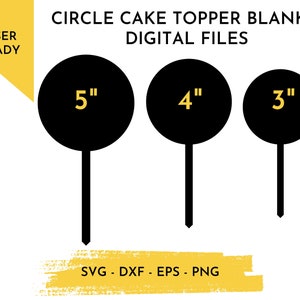 Circle Template Cake Topper SVG Laser Cut File Circle Blank With ...