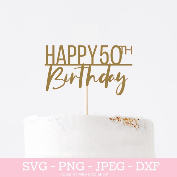 Happy 50th Birthday Font - Etsy