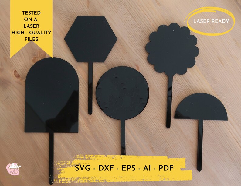 Cake Topper SVG Templates Arch Circle Hexagon Semi Circle - Etsy UK