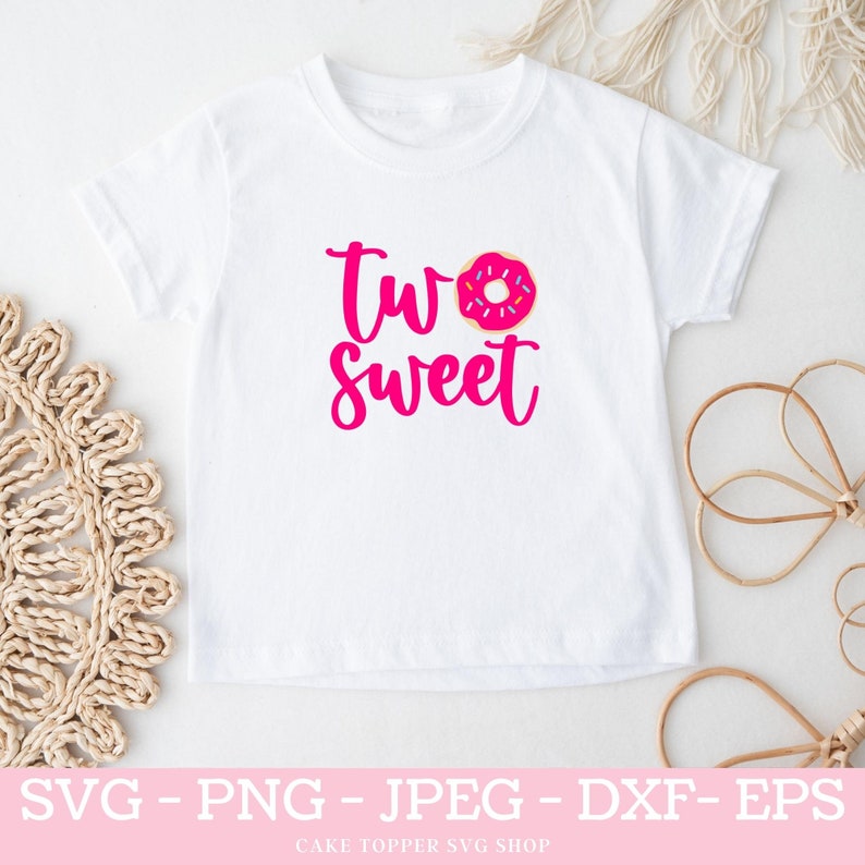 Second Birthday Two Sweet Donut SVG Little Girl 2nd - Etsy