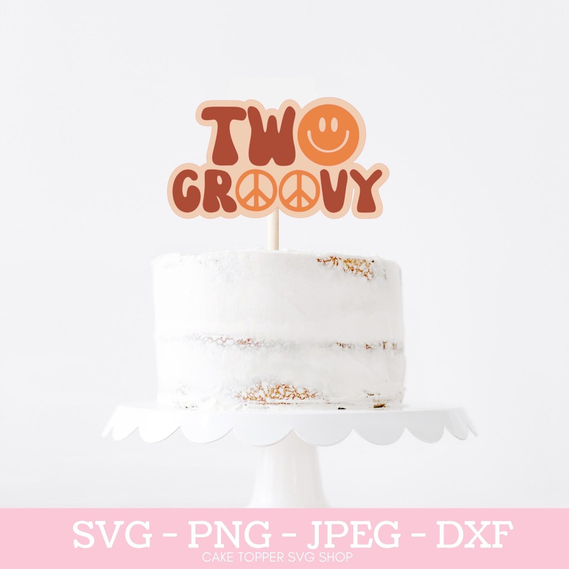 Two Groovy SVG Cut File 2nd Birthday Retro 70's Theme - Etsy