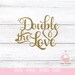 Double the Love Twin Baby Shower Sign Twin Gender Reveal Cake Topper ...