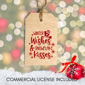 Warm Winter Wishes and Snowflake Kisses Christmas SVG Winter SVG ...