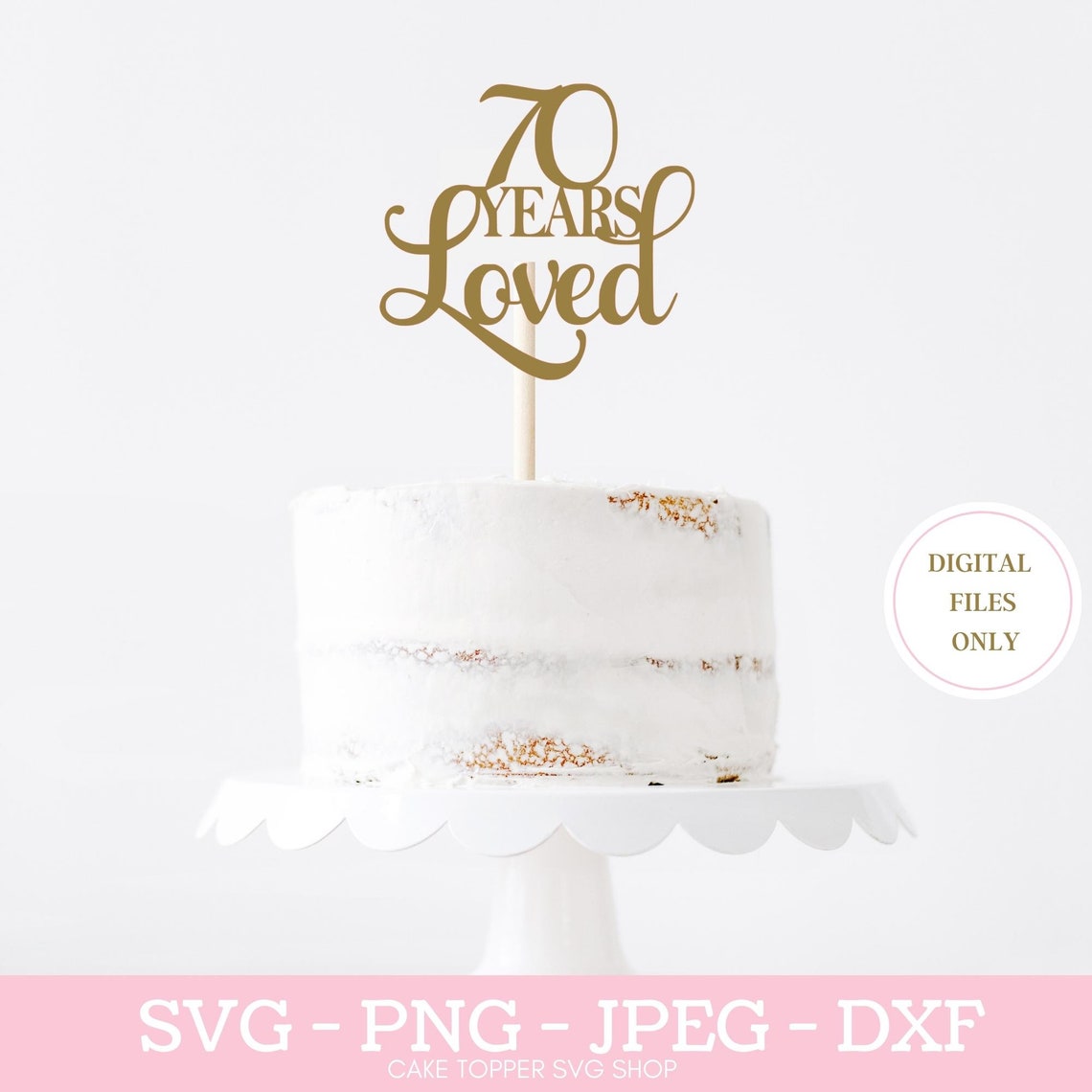 70 Years Loved SVG 70th Birthday SVG 70th Anniversary SVG - Etsy