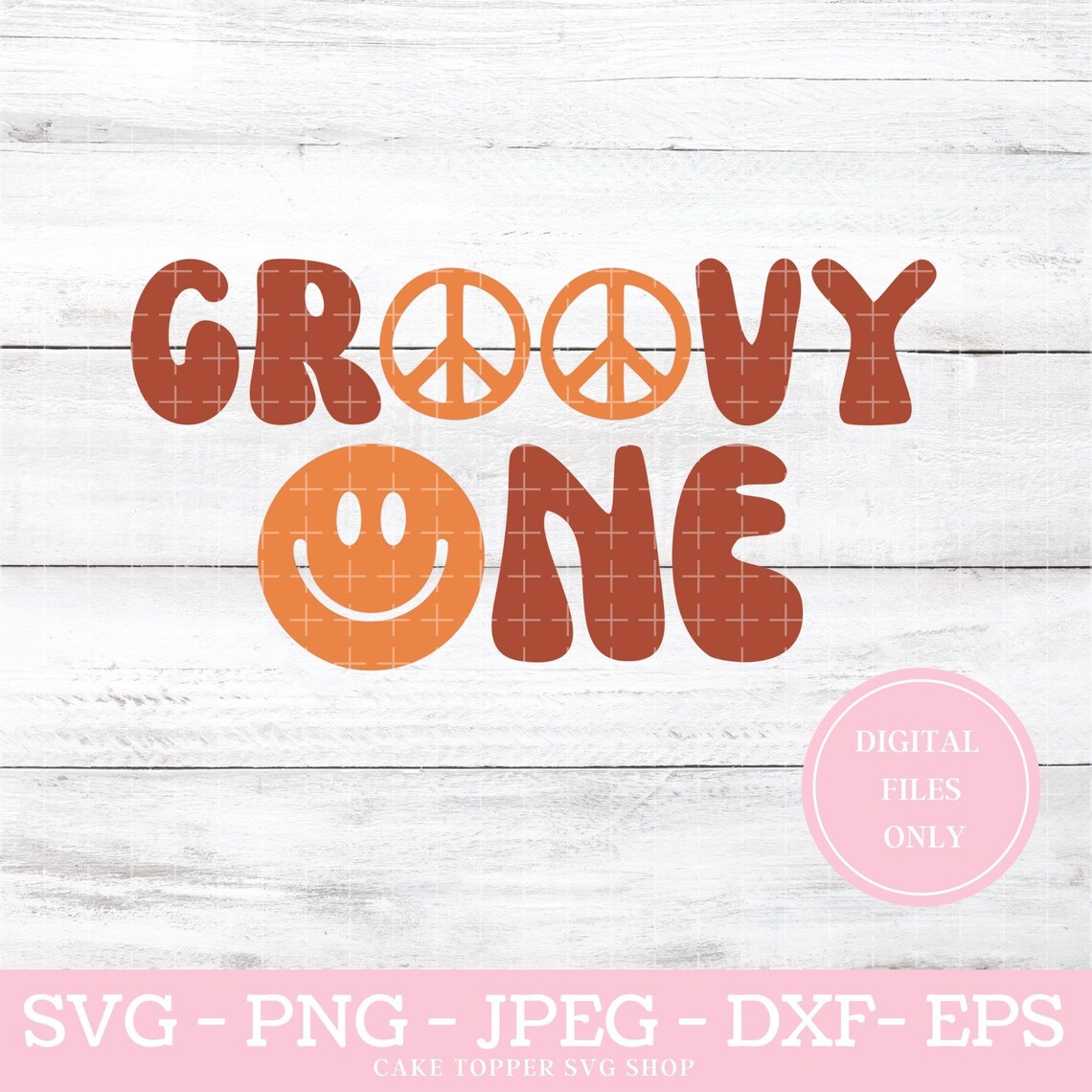 Groovy One SVG Cut File 1st Birthday Retro 70's Hippie - Etsy