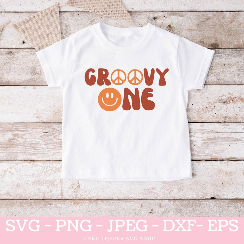 Groovy One SVG Cut File 1st Birthday Retro 70's Hippie - Etsy