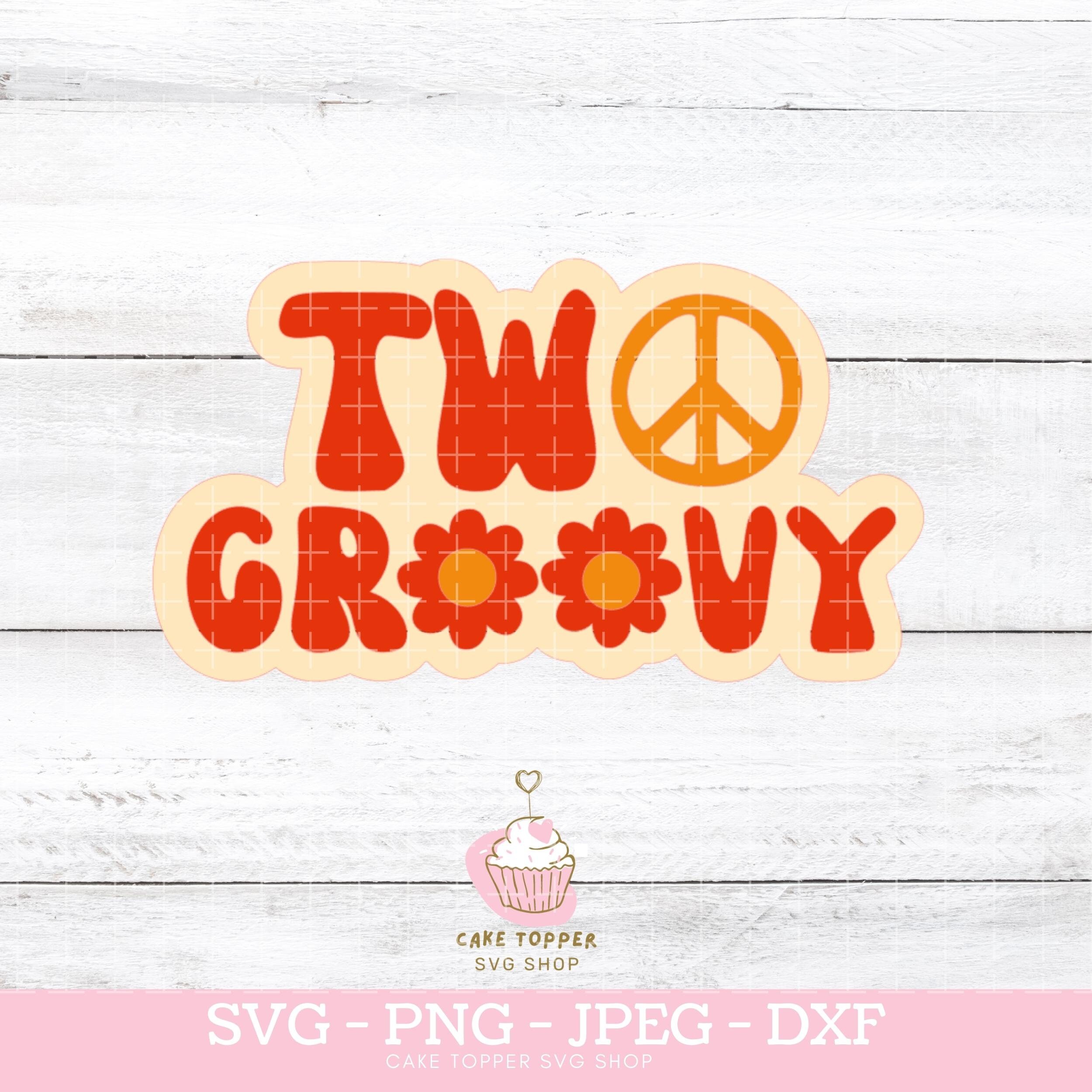 Two Groovy SVG Cut File 2nd Birthday Retro 70's Theme - Etsy