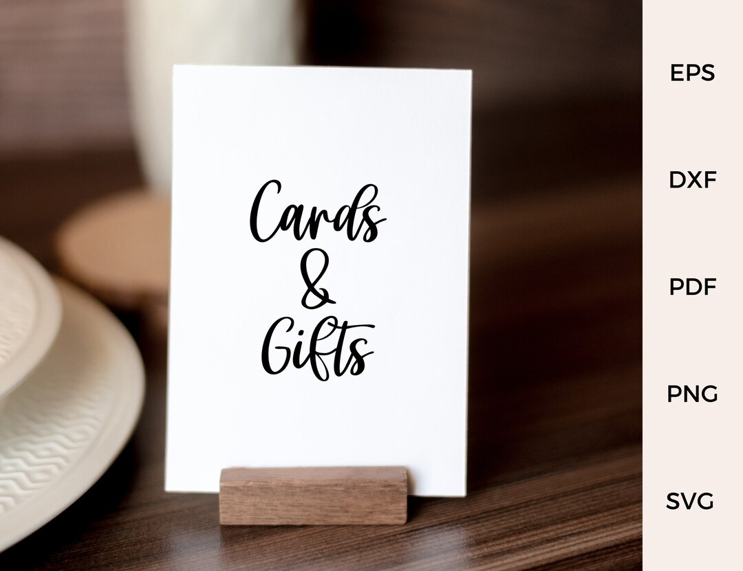 Gift Table Sign SVG Cards and Gifts Printable Sign Wedding Sign SVG ...