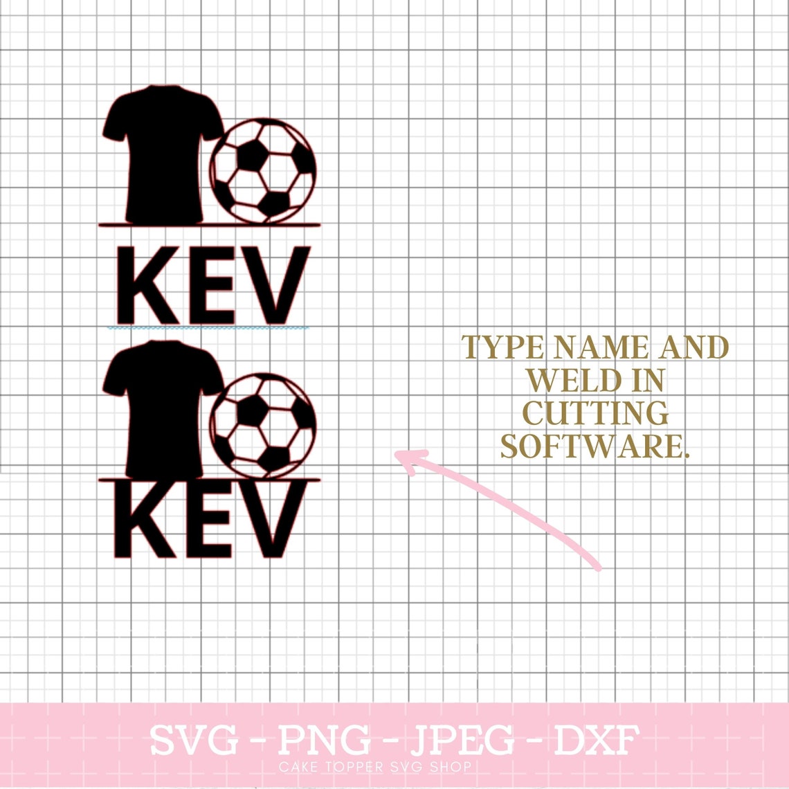 Football Cake Topper SVG Soccer Cake Topper SVG Custom Name | Etsy UK