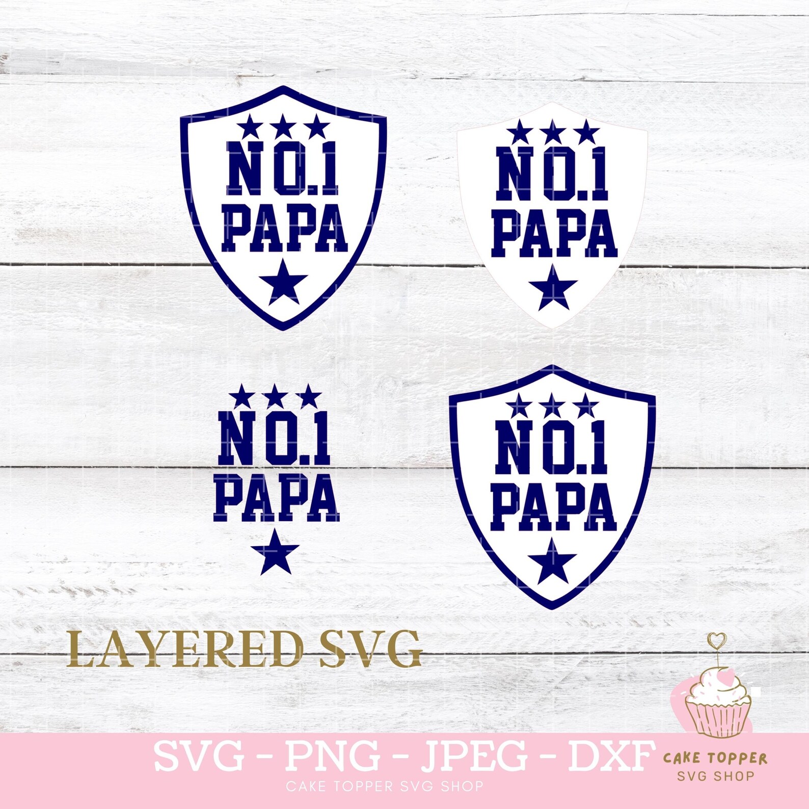Number 1 Papa SVG Cake Topper SVG for Fathers Day or - Etsy UK