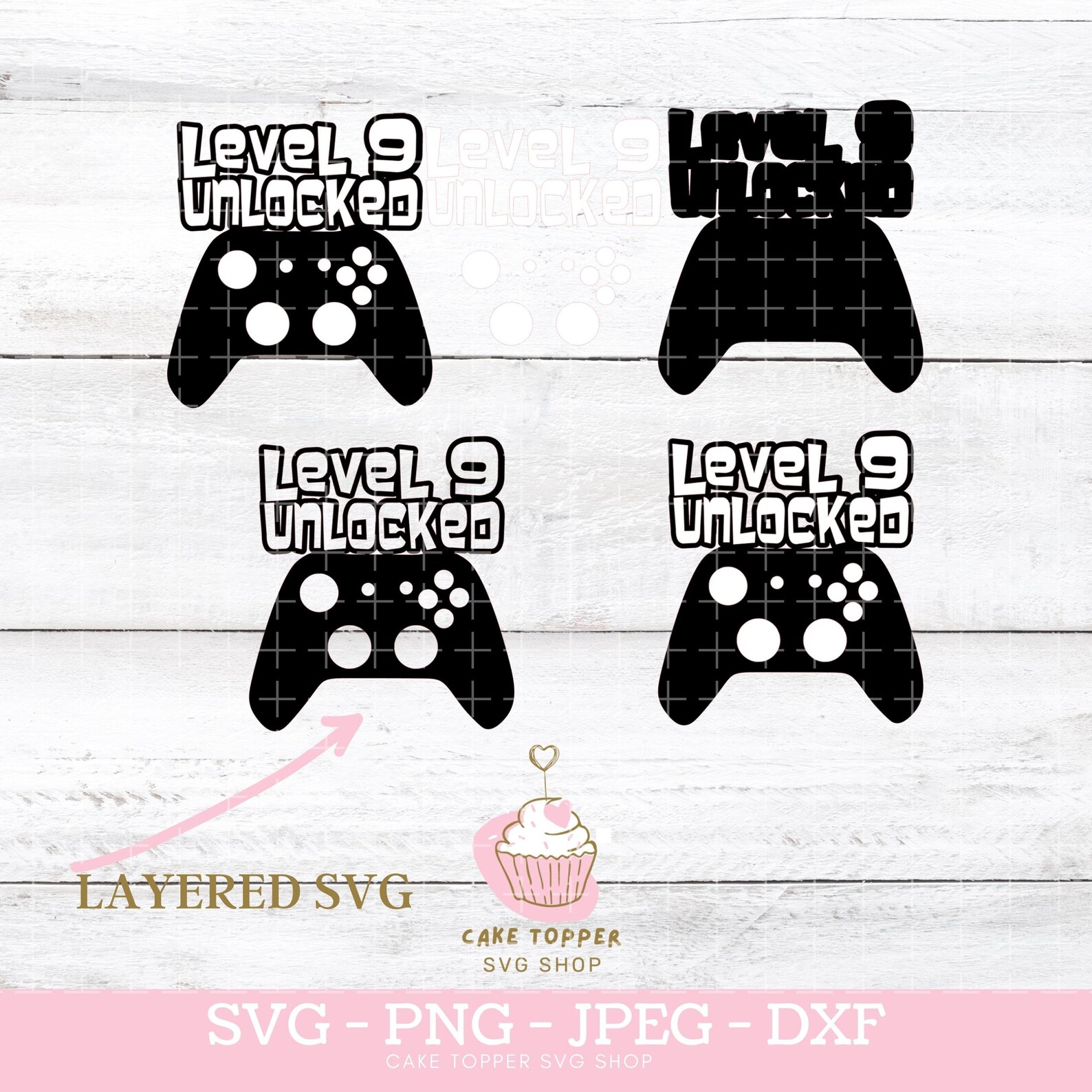 Level 9 Unlocked Instant Download SVG PNG DXF Gaming - Etsy