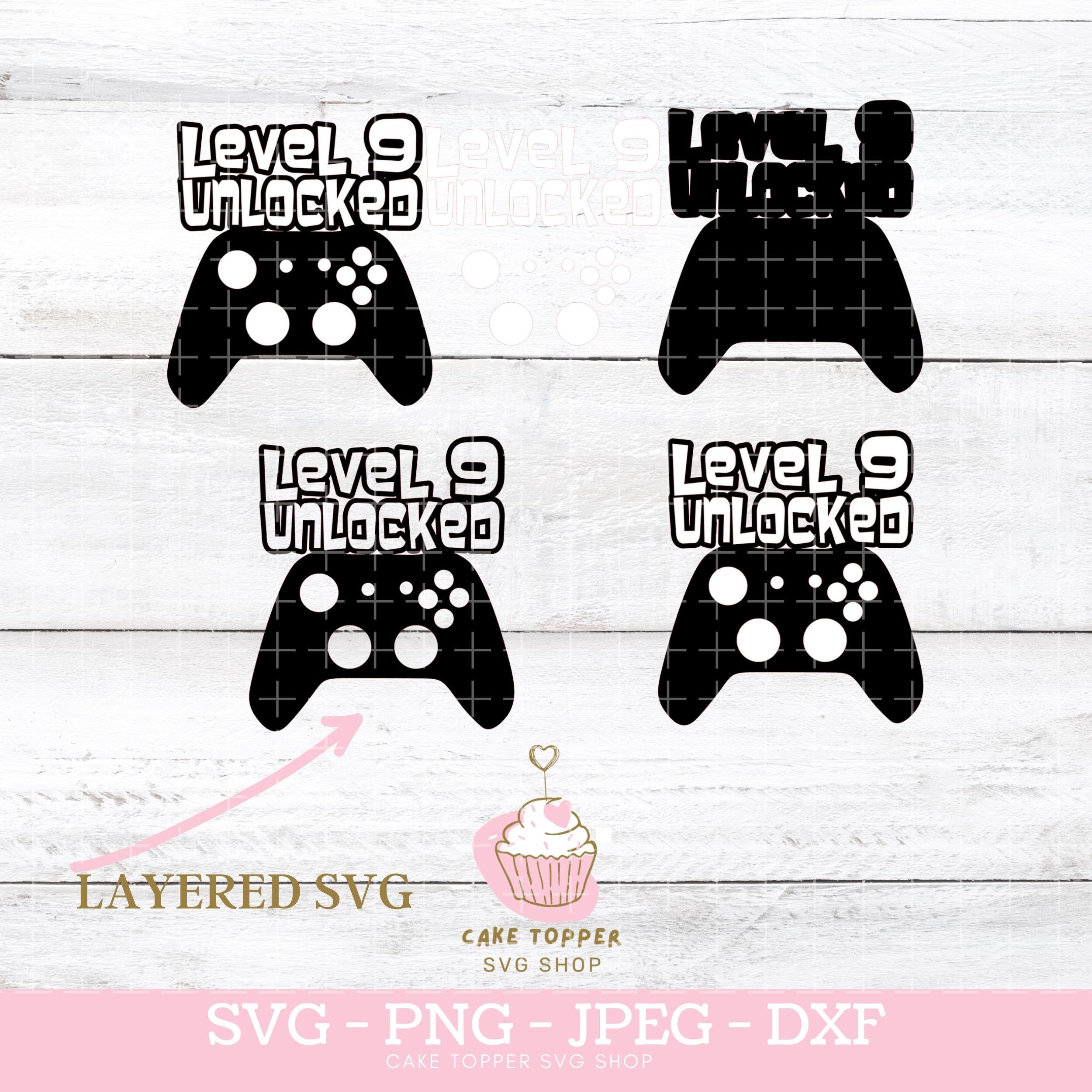 Level 9 Unlocked Instant Download SVG PNG DXF Gaming - Etsy