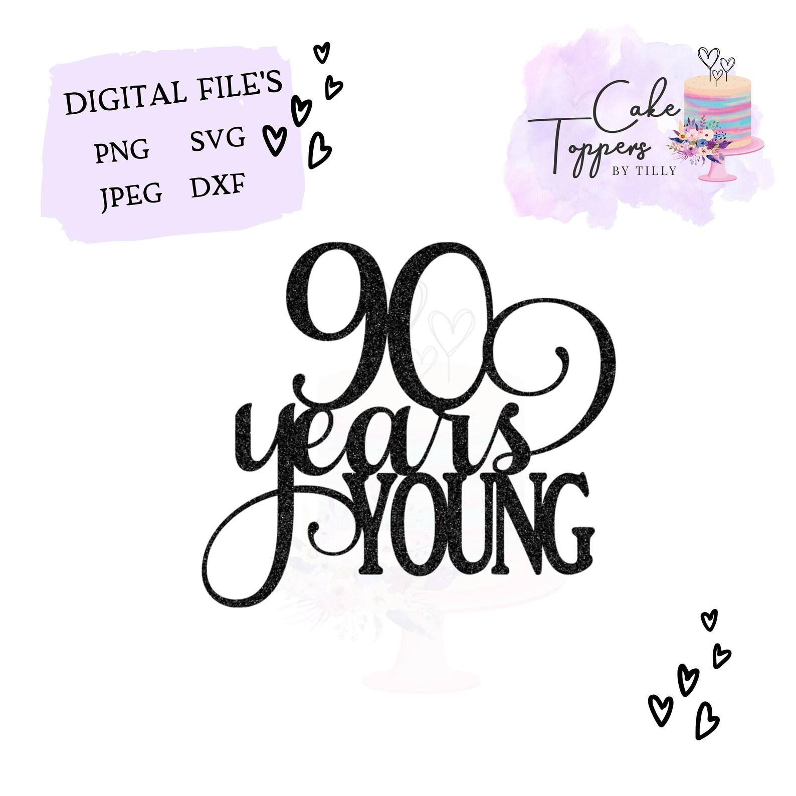 90 Years Young SVG 90th Birthday SVG 90th Party Decor SVG | Etsy