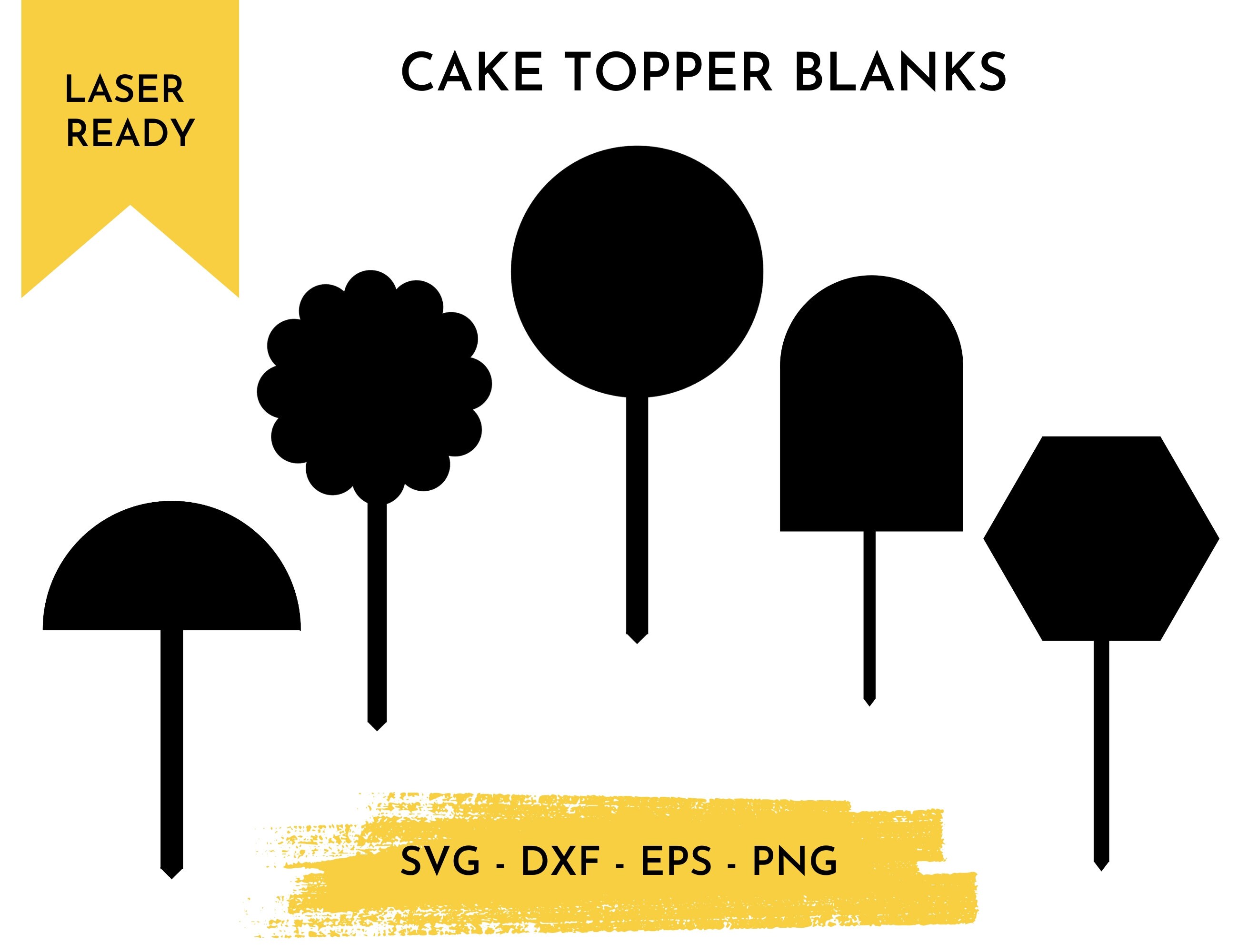 Cake Topper SVG Templates Arch Circle Hexagon Semi Circle - Etsy UK