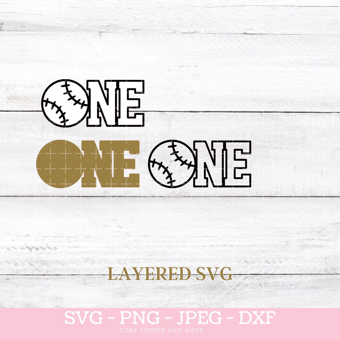 Baseball One Cake Topper SVG Baseball Theme 1st Birthday - Etsy Canada