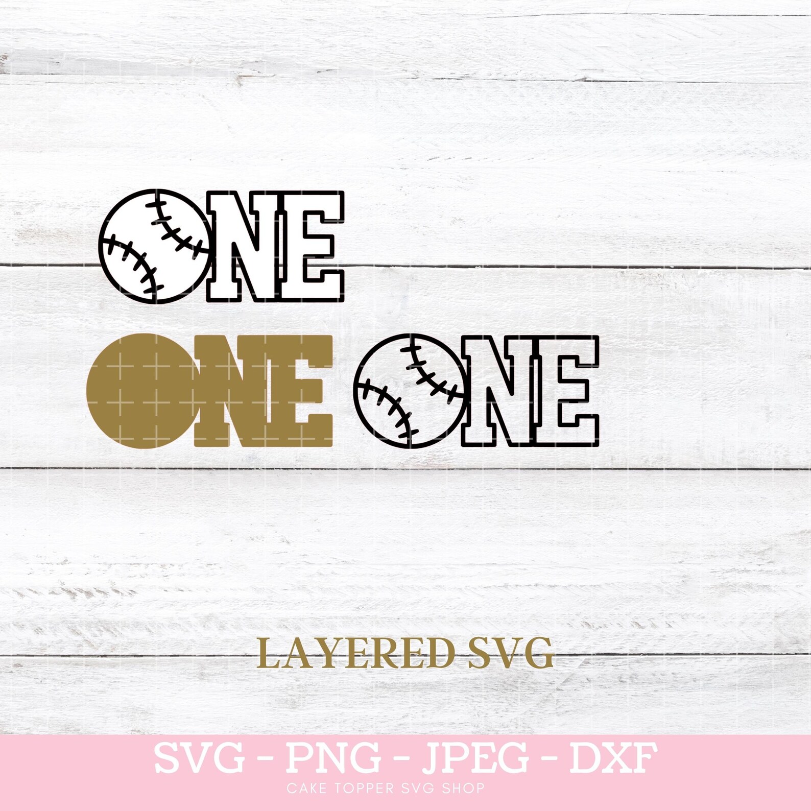Baseball One Cake Topper SVG Baseball Theme 1st Birthday - Etsy Canada