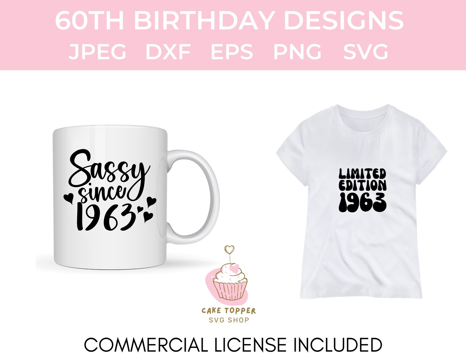 60th Birthday SVG Bundle PNG DXF Eps and Jpeg Included - Etsy UK
